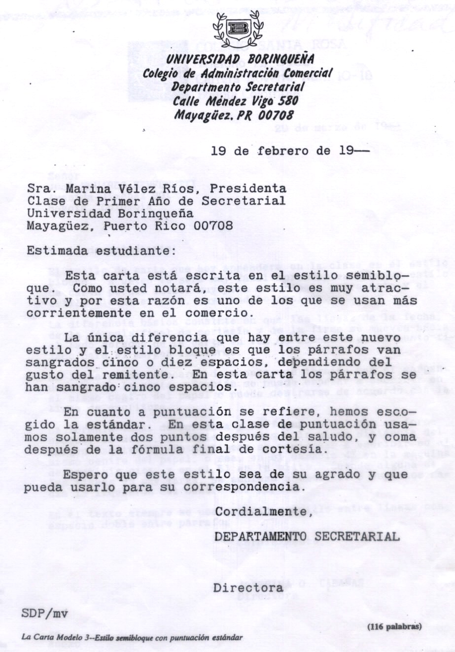 (PDF) Estilos de las Cartas Comerciales - webscolar.com · Estilo Bloque ...